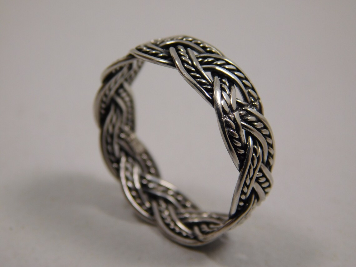 Sterling Silver Weave Ring Celtic Weave / Woven Ring / Rope Ring ...