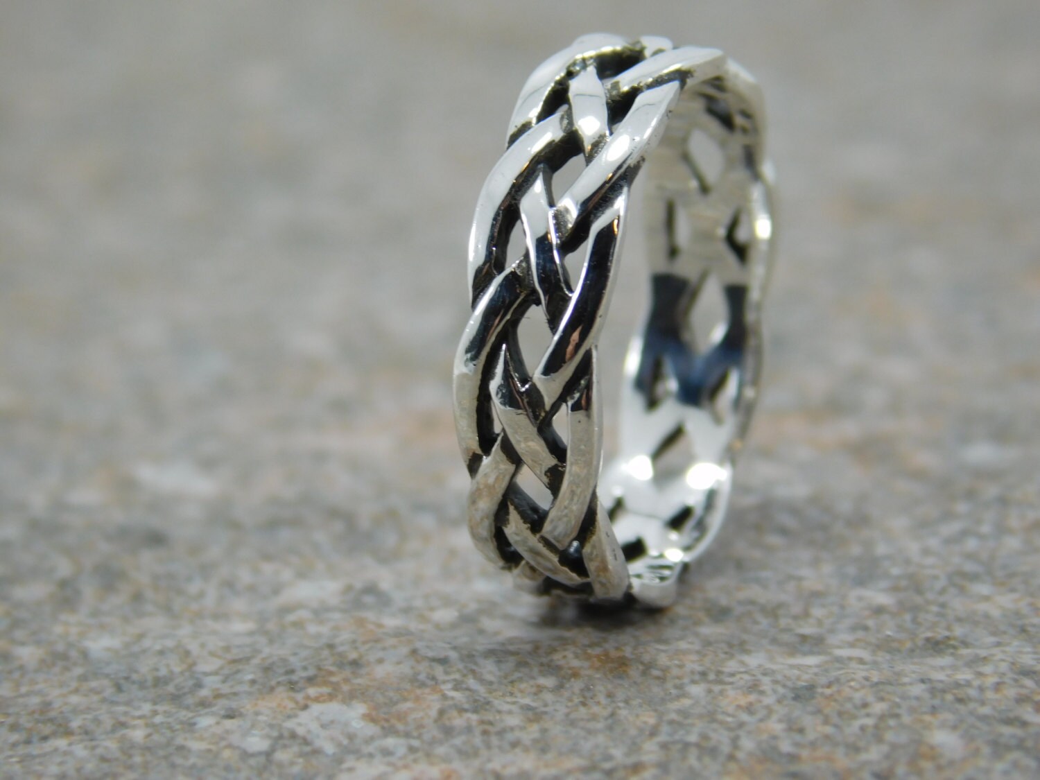 Sterling Silver Weave Ring / Woven Ring / Braided Ring / Pinky Ring ...