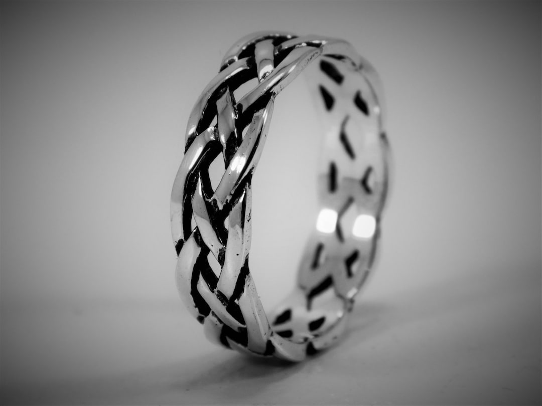 Sterling Silver Weave Ring / Woven Ring / Braided Ring / Pinky Ring ...