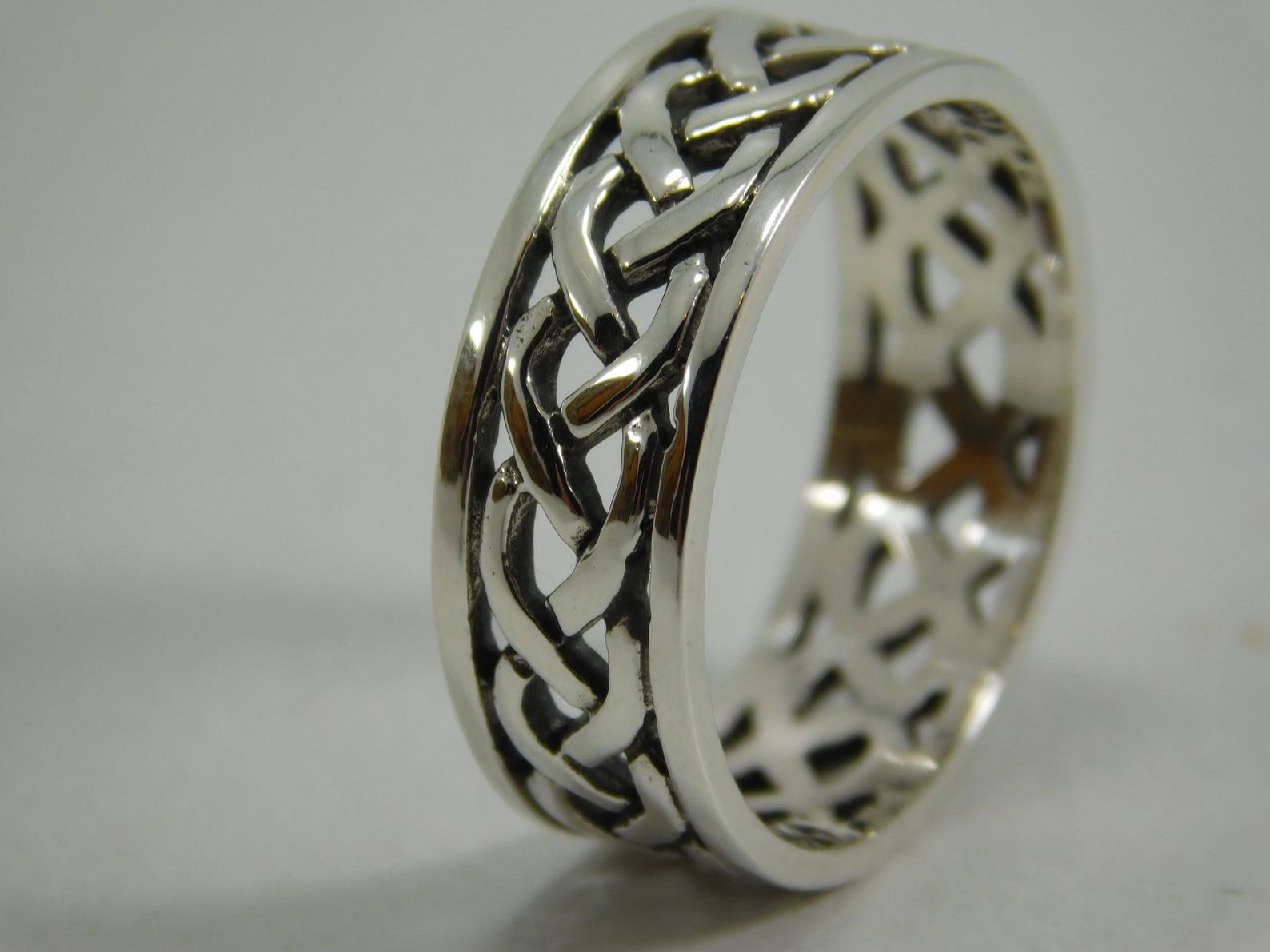 Sterling Silver Celtic Weave Ring/ Half Sizes / Endless Weave - Etsy