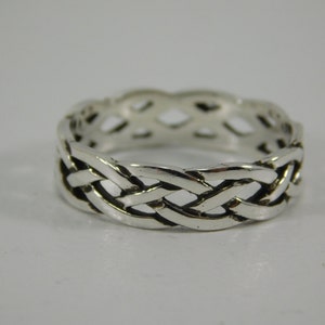 Sterling Silver Weave Ring / Woven Ring / Braided Ring / Pinky Ring ...