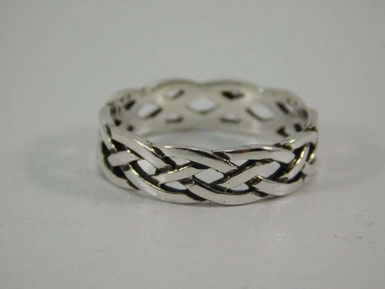 Sterling Silver Weave Ring / Woven Ring / Braided Ring / Pinky Ring ...