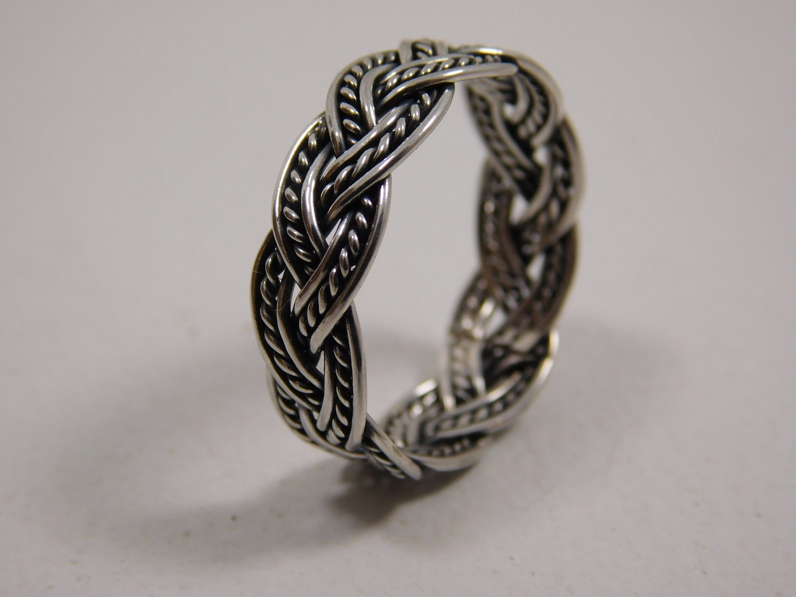 Sterling Silver Weave Ring Celtic Weave / Woven Ring / Rope Ring ...