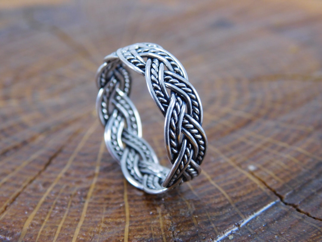 Sterling Silver Weave Ring Celtic Weave / Woven Ring / Rope Ring ...