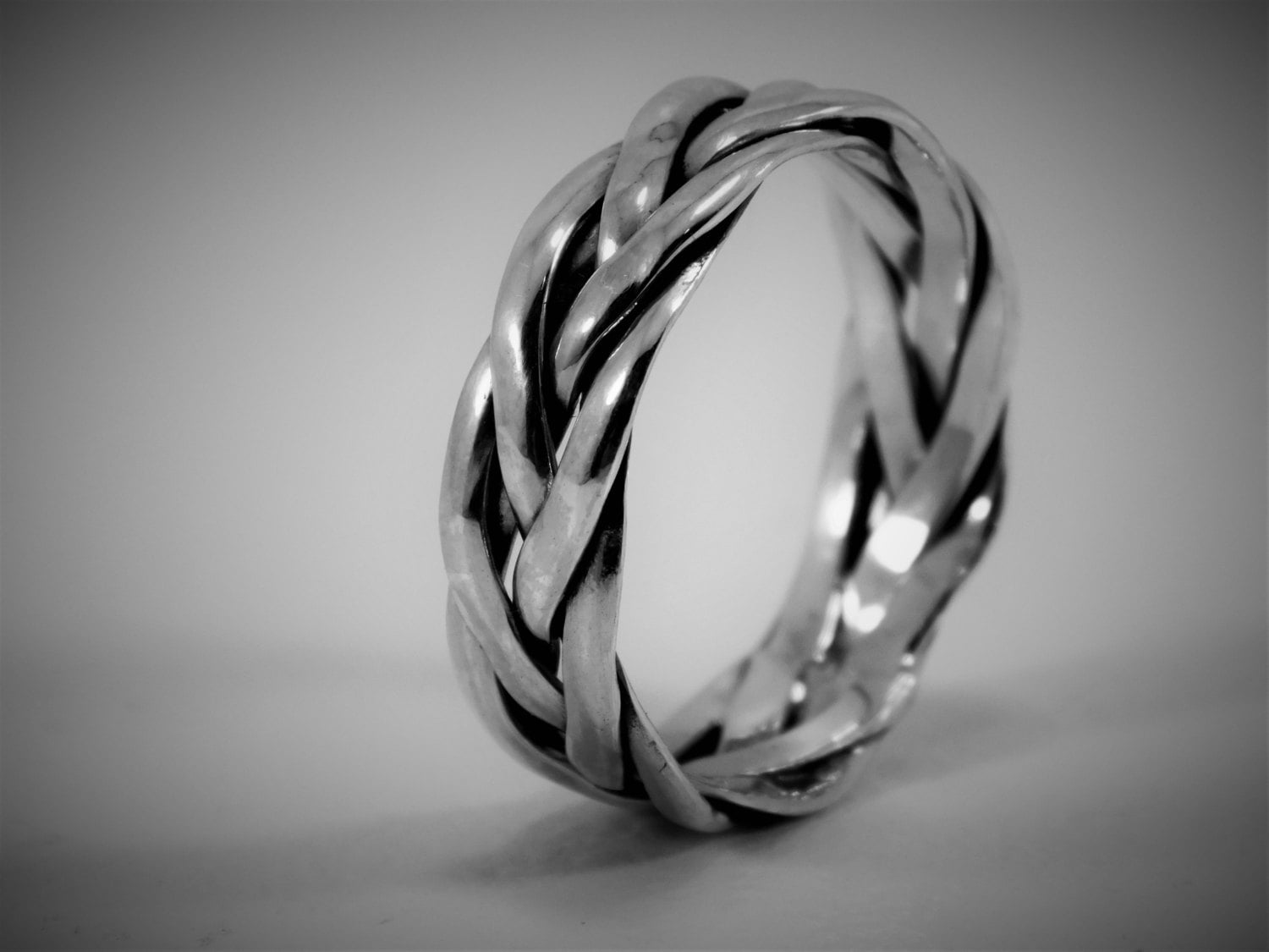 Sterling Silver Braided Weave Ring / 6mm braided ring | Etsy