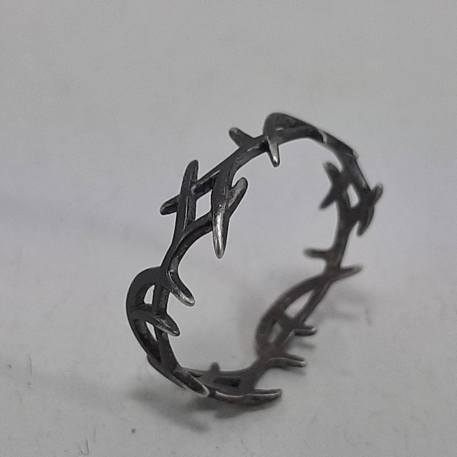 Sterling Silver Crown of Thorns / Christian Ring / Religious - Etsy