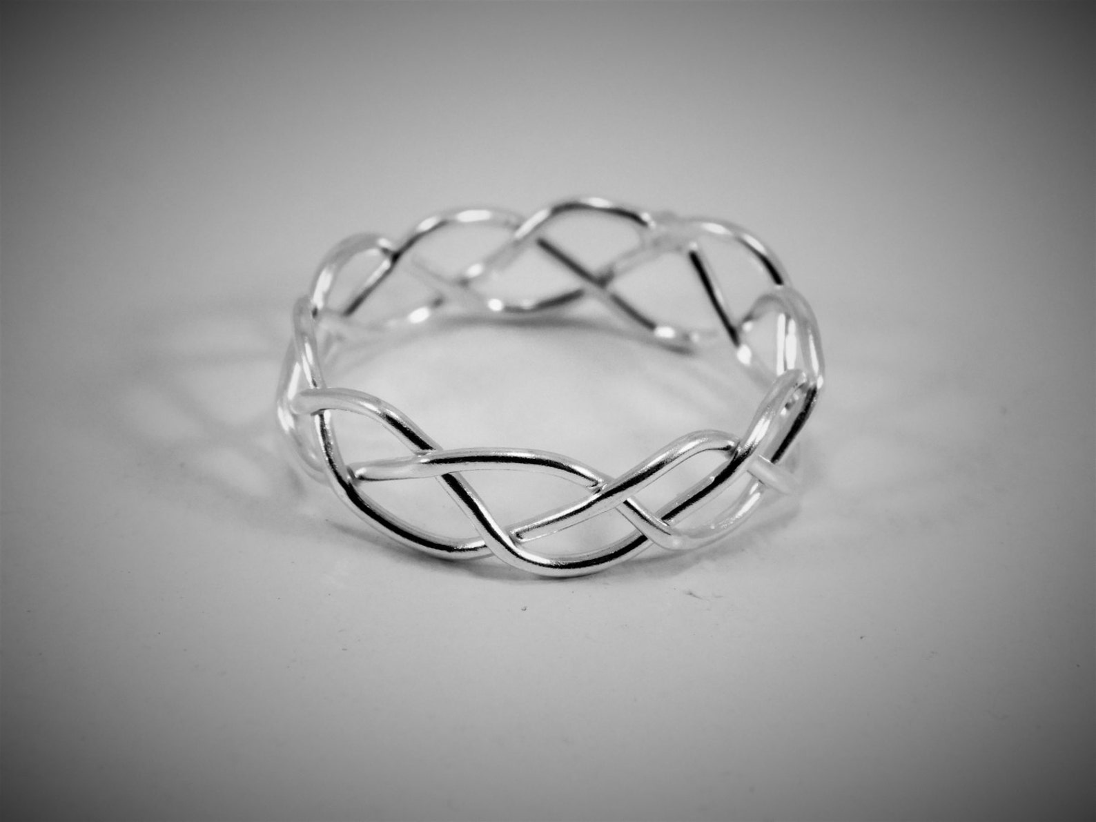 Sterling Silver Weave Ring / Baby Ring / Pinky Ring - Etsy