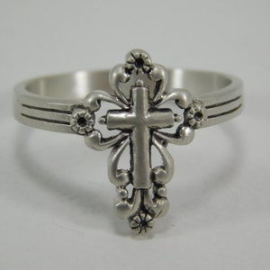 Sterling Silver Cross Ring / Religous Ring / Statement Ring ...