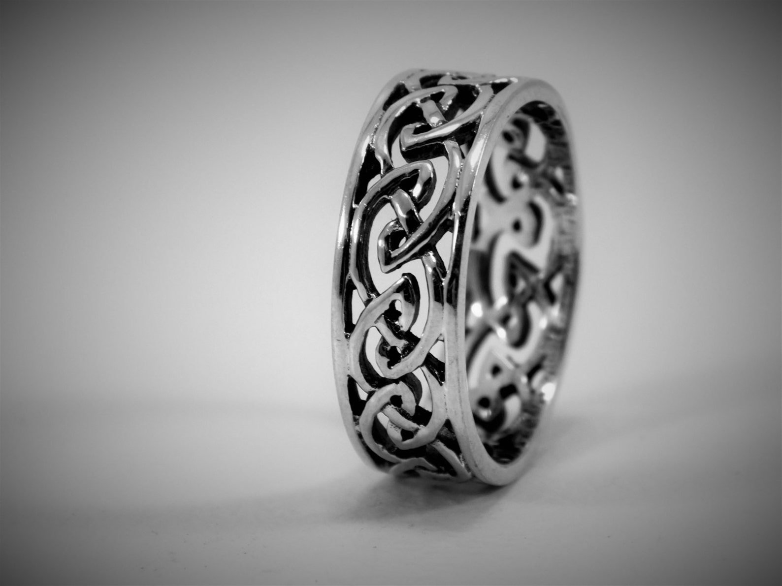 Mens Sterling Silver Celtic Weave Ring / Endless Weave / - Etsy