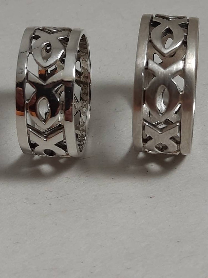 Sterling Silver Ichthus Ring / Christian Ring / Religious Ring - Etsy