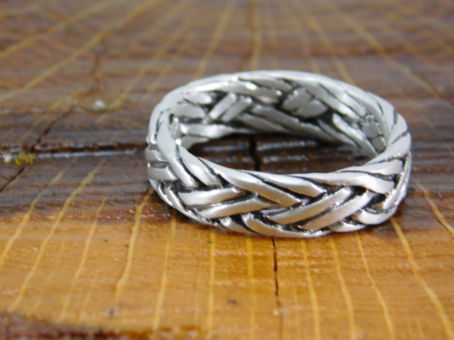 Heavy Sterling Silver Weave Ring Celtic Weave / Woven Ring / | Etsy