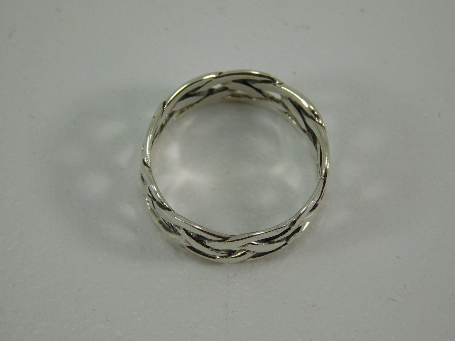 9mm Wide Sterling Silver Weave Ring / Woven Ring / Rope Ring / - Etsy