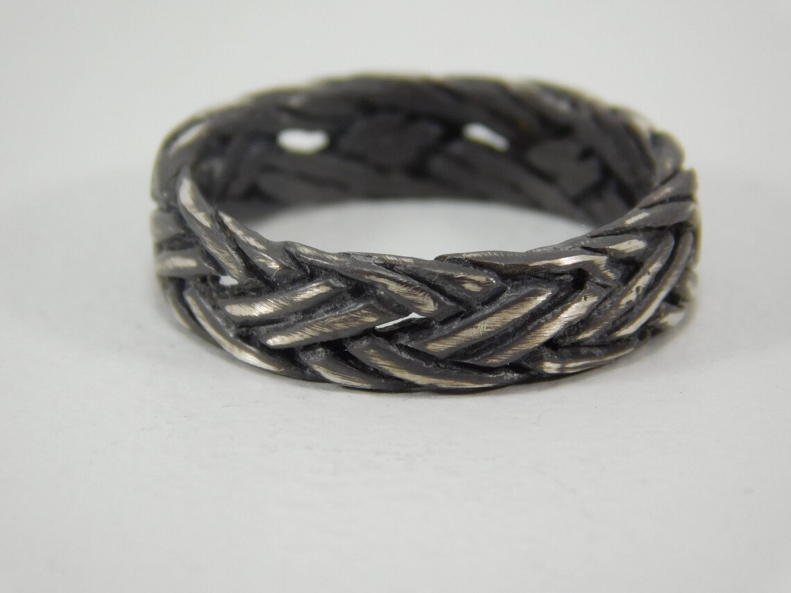 Heavy Sterling Silver Weave Ring Celtic Weave / Woven Ring / Rope Ring ...