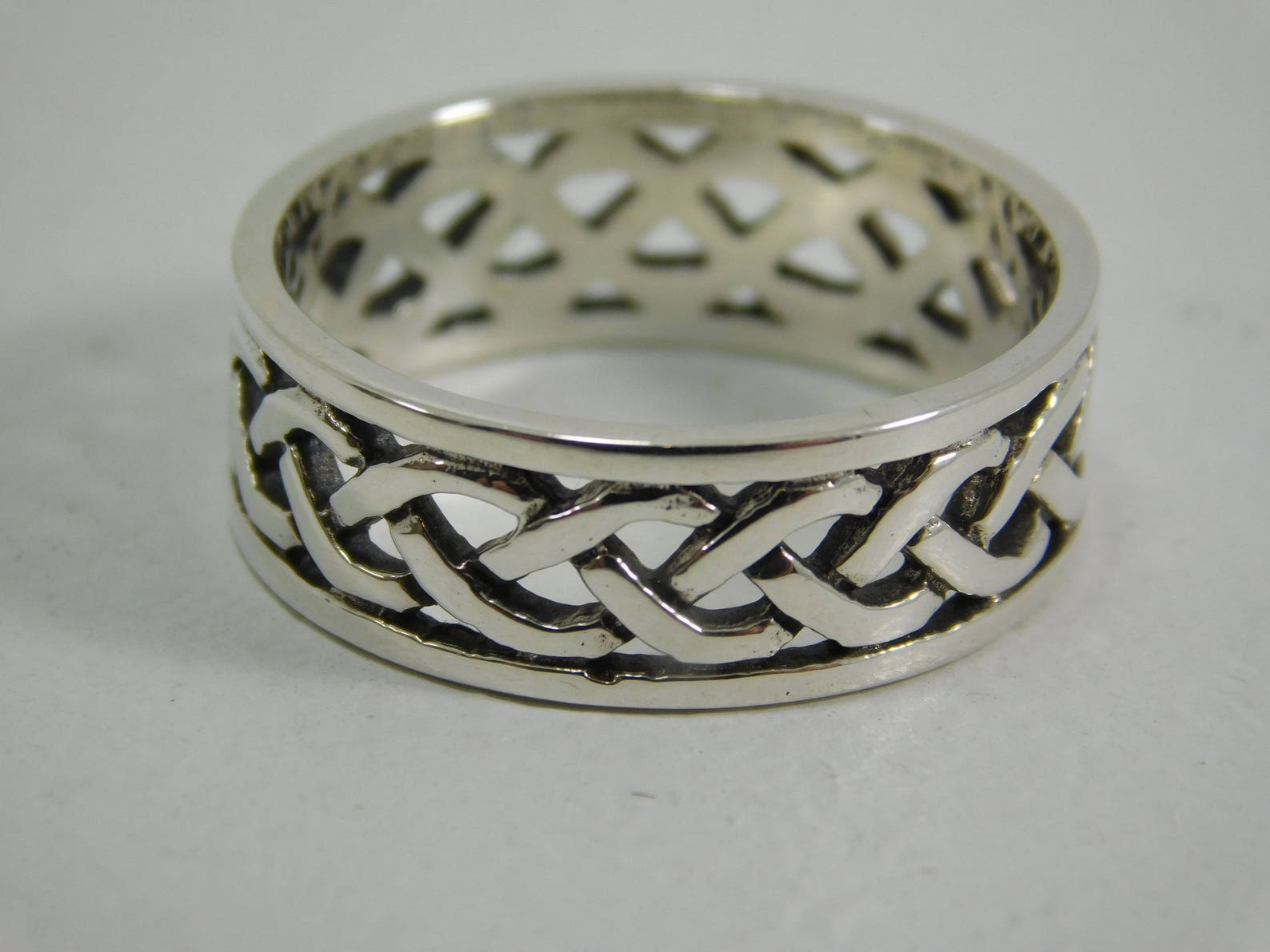 Sterling Silver Celtic Weave Ring/ Half Sizes / Endless Weave - Etsy