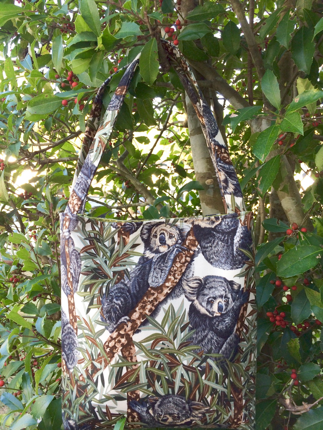 Koala Bears Fabric Purse, Shoulder Bag, Theme Purse, Tote Bag,gifts ...