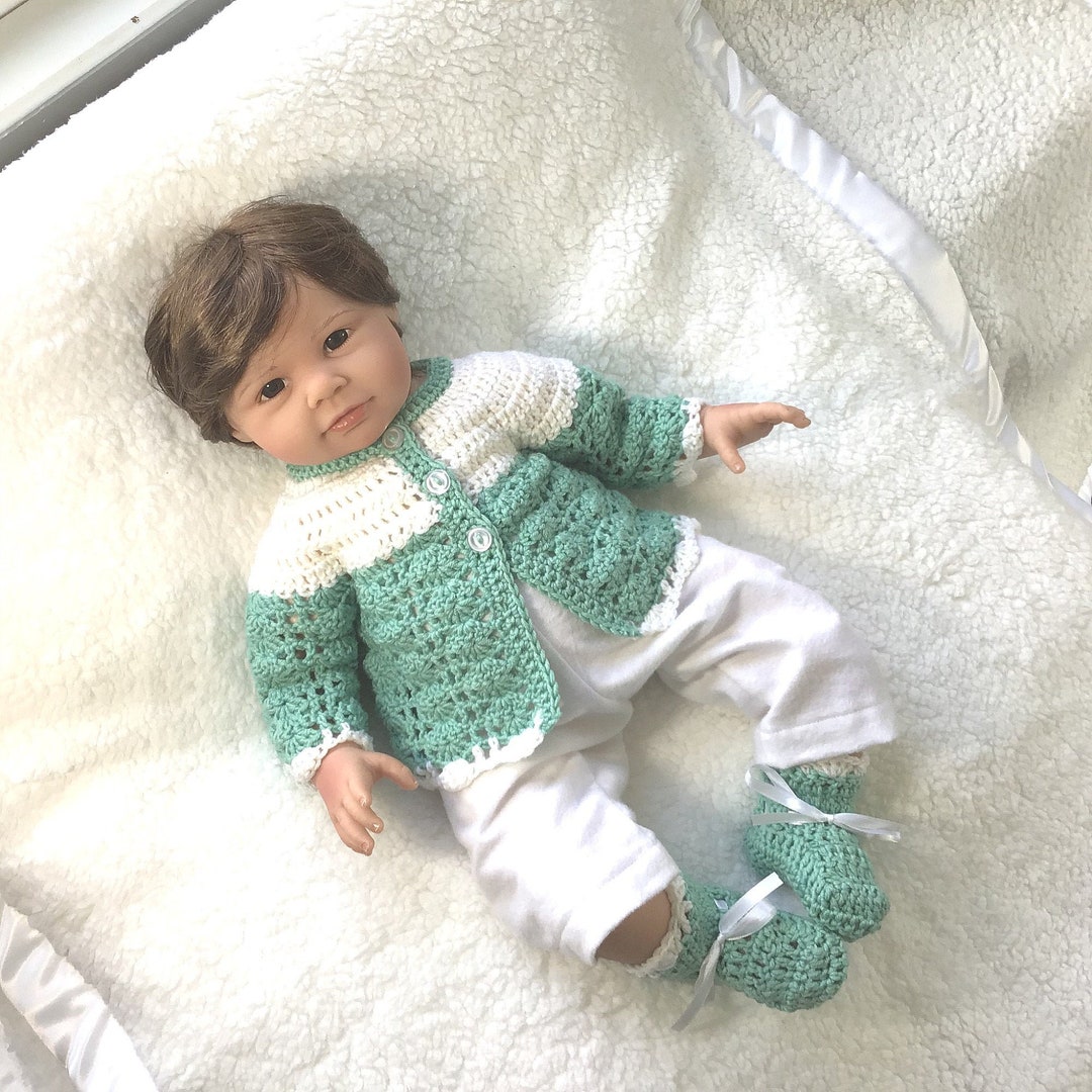 Cashmerino Wool Baby Set - Preemie to Newborn Baby - Baby Shower Gift ...
