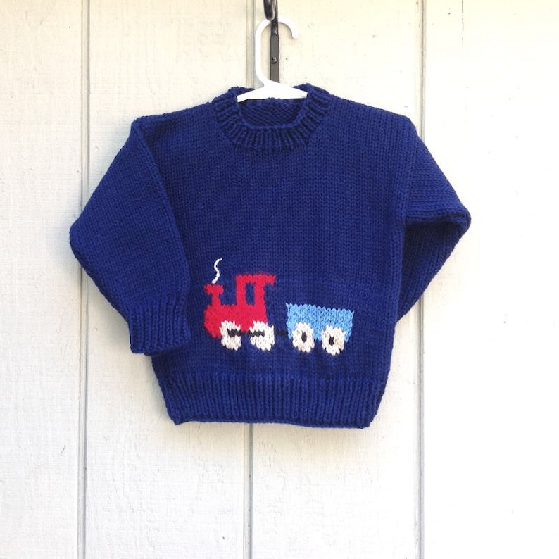 Boys Train Sweater 4 Years Boy Kids Navy Blue Sweater With - Etsy