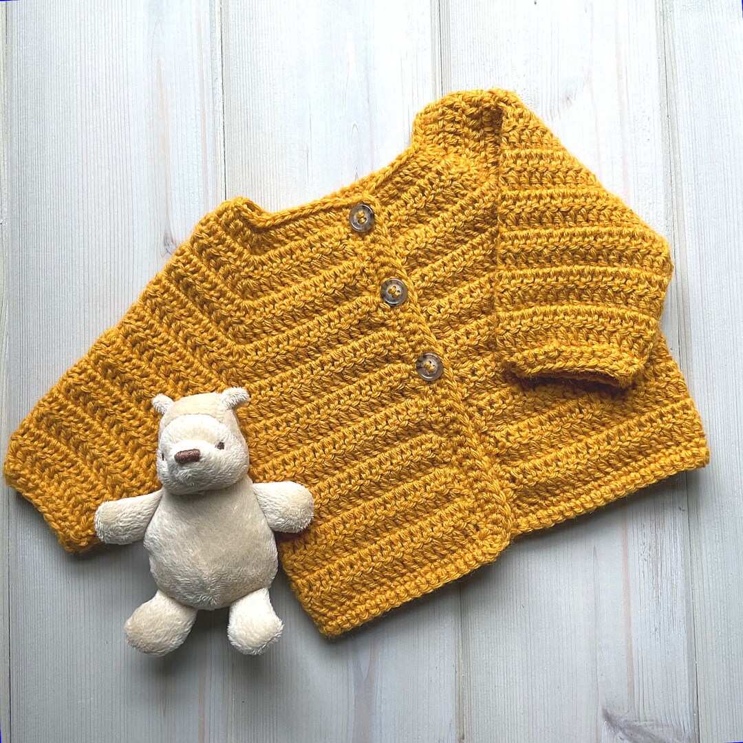 Beige Wool Blend Baby Jacket, 0 to 3 Months, Infant Crochet Wool Mix ...