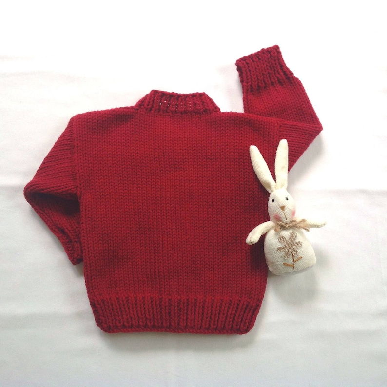 Childs Red Bunny Cardigan 12 to 24 Months Toddler Red - Etsy