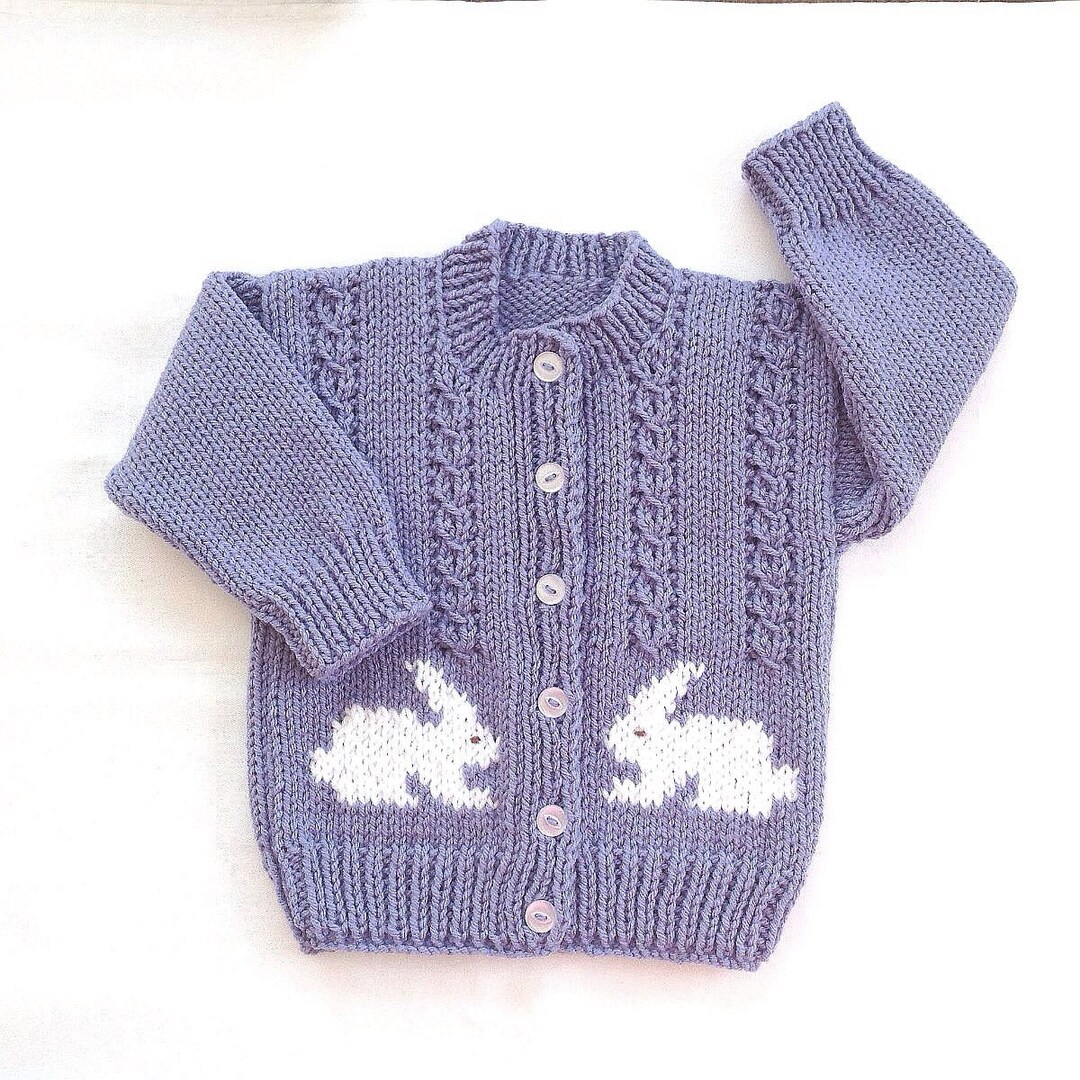 Buy Baby Girl Bunny Sweater - 6 to 12 Months Girl - Baby Purple ...