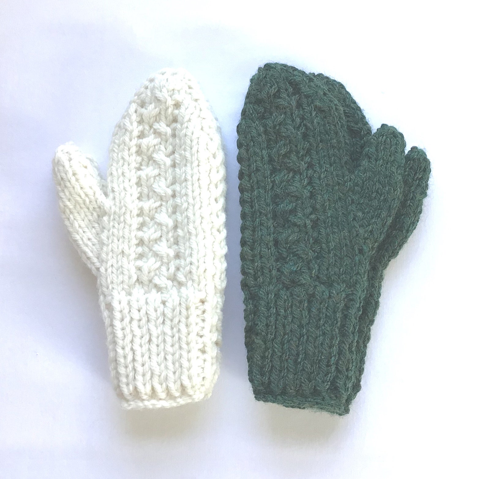 Kids 6 to 9 Yrs Mittens Wool Mix Childs Mittens Cream - Etsy