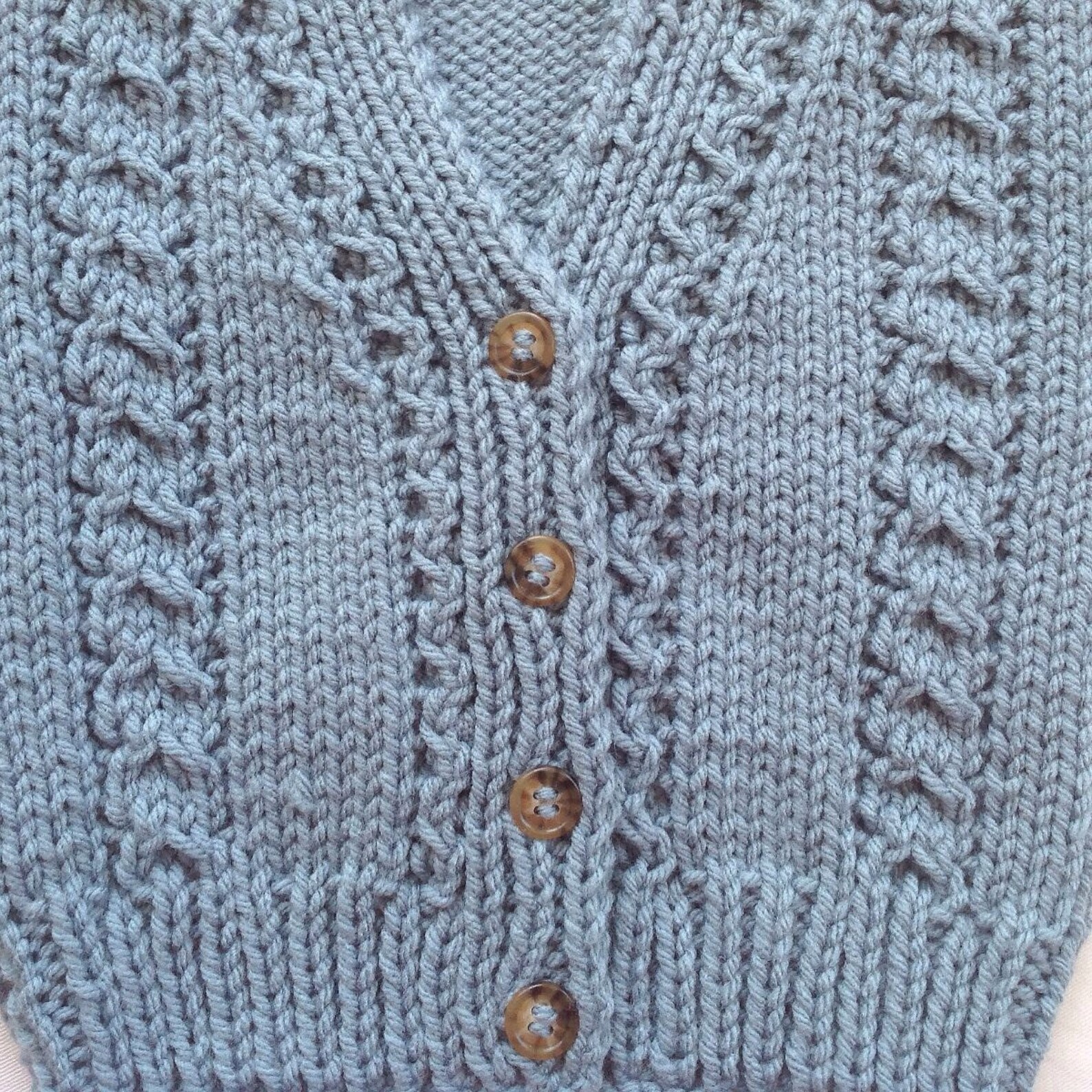 Infant Knit Blue Cardigan 6 to 12 Months Baby Blue Hand Knit Sweater ...