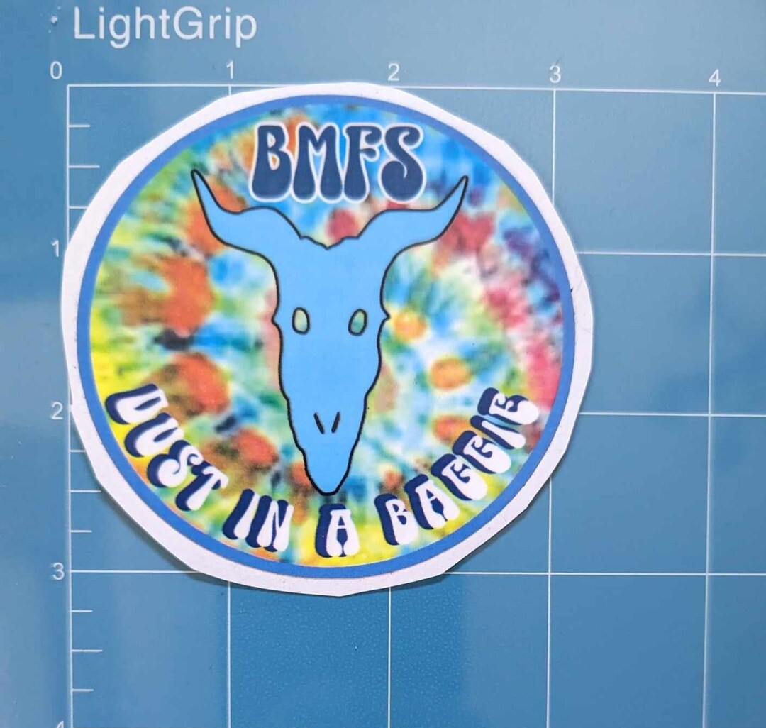 BMFS Dust in a Baggie Blue Skull Sticker | Billy Strings Tie-dye Vinyl ...