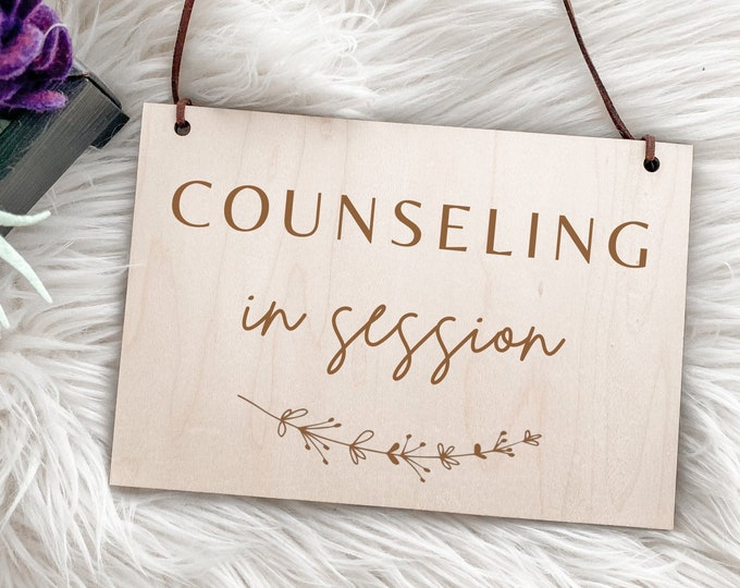 Engraved Counseling in Session Sign, Therapy in Session, in Session ...