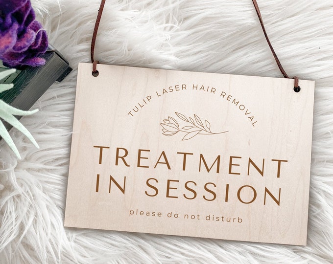 Engraved Treatment in Session Sign, Therapy in Session, in Session Sign ...
