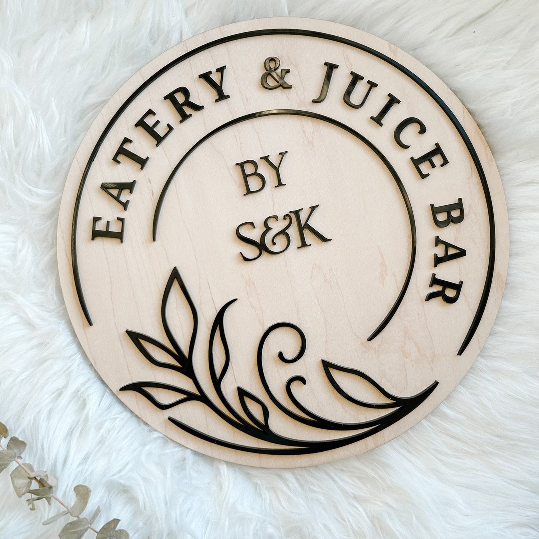 Custom Logo Sign, Round Logo Sign, Wood Logo Sign, Market Display Sign ...