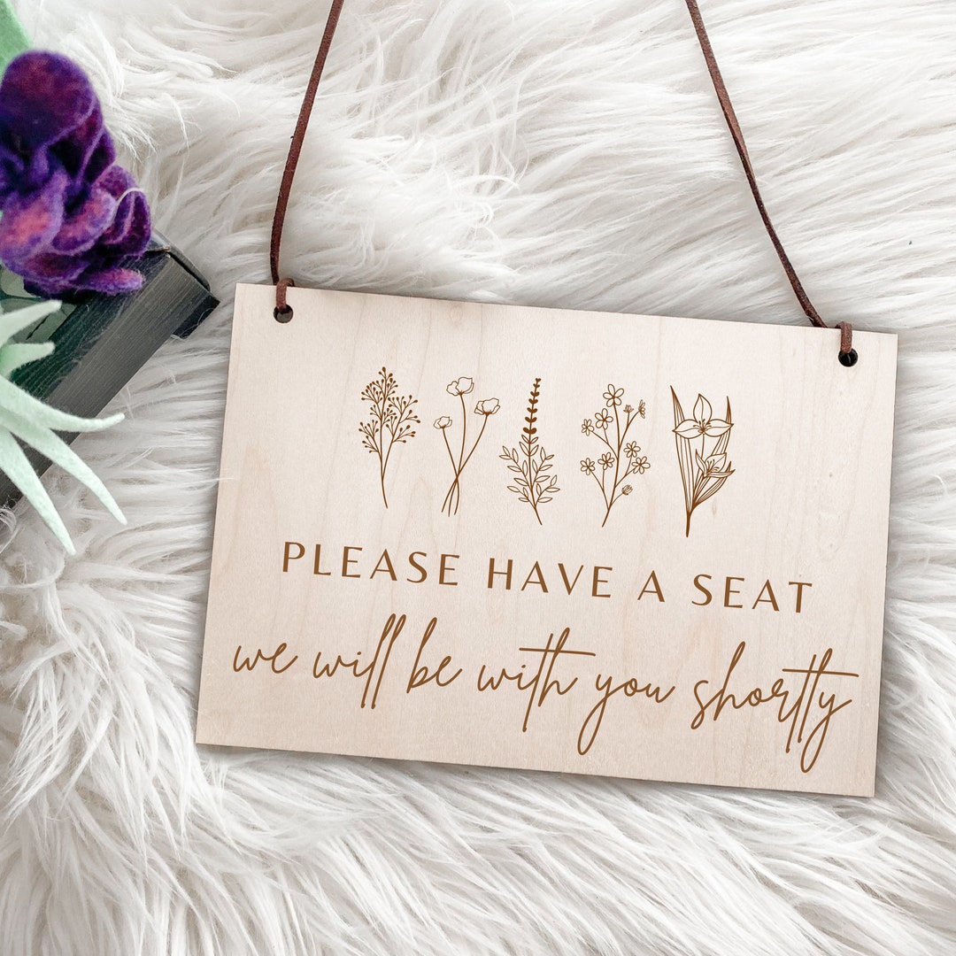 Please Have a Seat Sign, Take a Seat Sign, Therapy Office Sign, With a ...