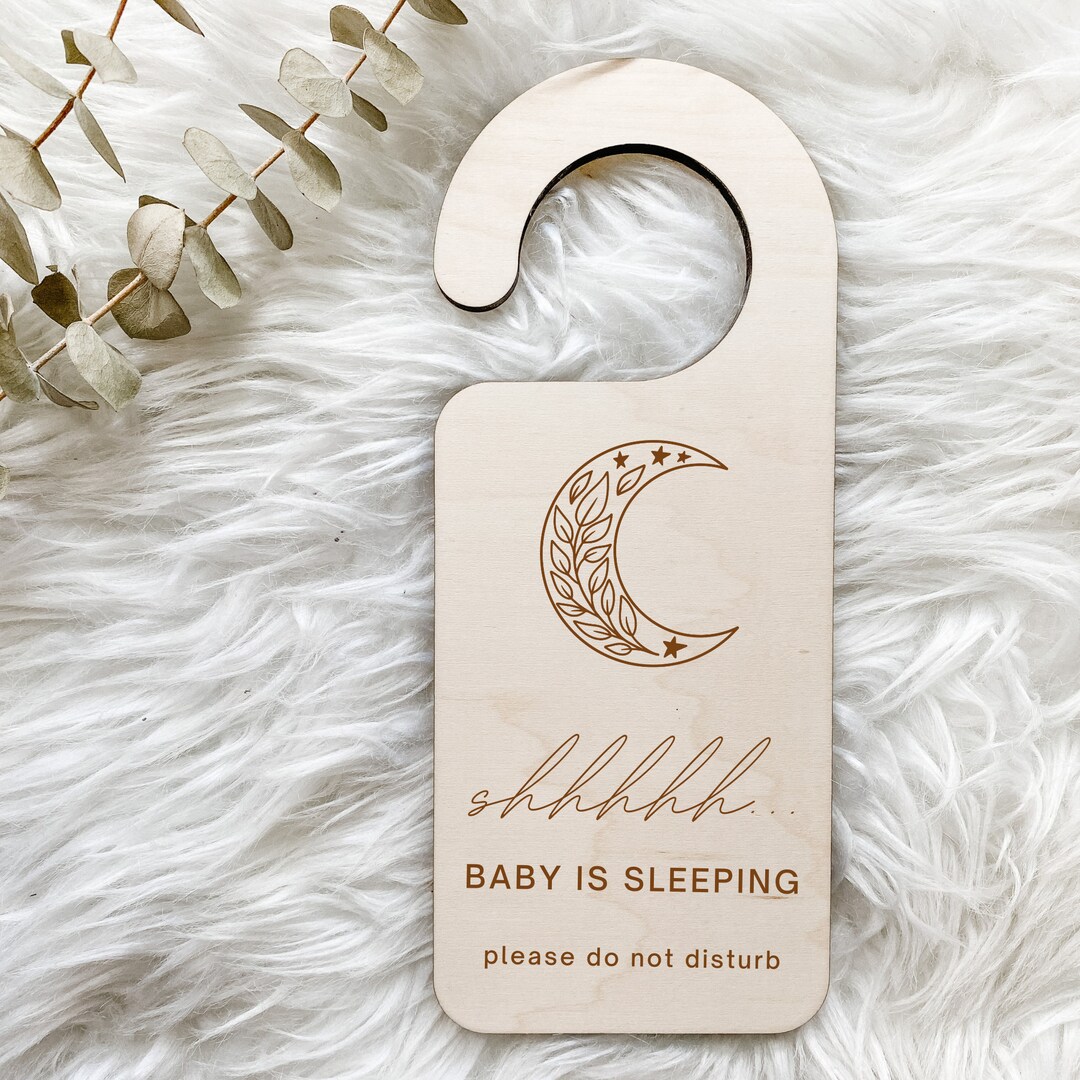Shhhhh Baby is Sleeping Sign, Front Door Sign, Please Do Not Ring Bell ...