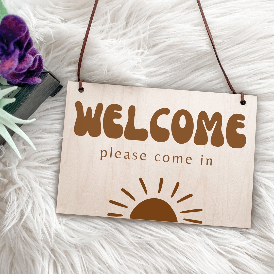 Retro Welcome Sign, Come in Sign, Welcome Come in Sign, Open Sign, Open ...