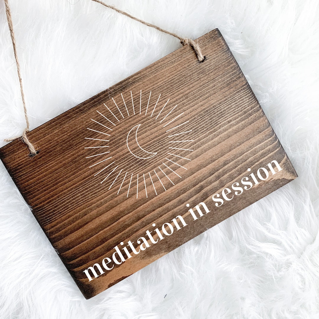 Meditation in Session Sign, Meditation Sign, Meditation Room Sign, Yoga ...