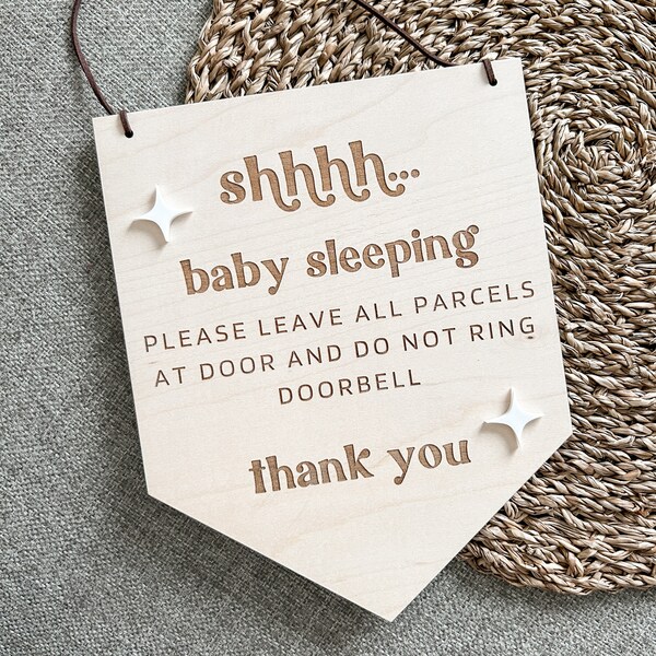 Baby Sleeping Sign - Etsy Canada