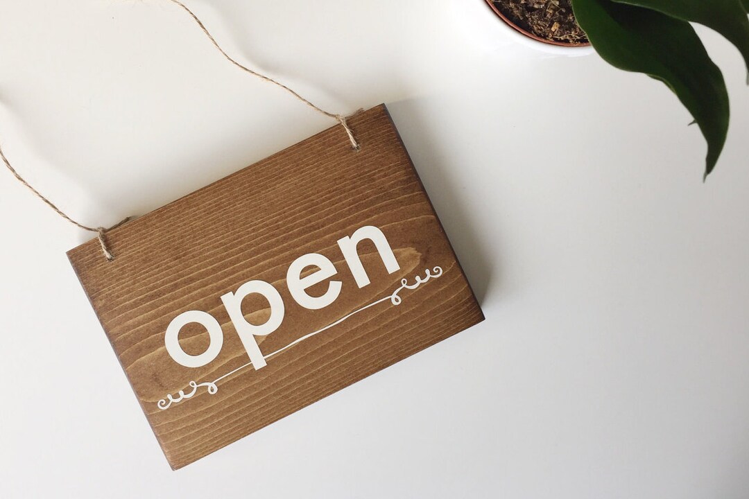 Reversible Open & Closed Sign Do Not Disturb Open and Closed - Etsy