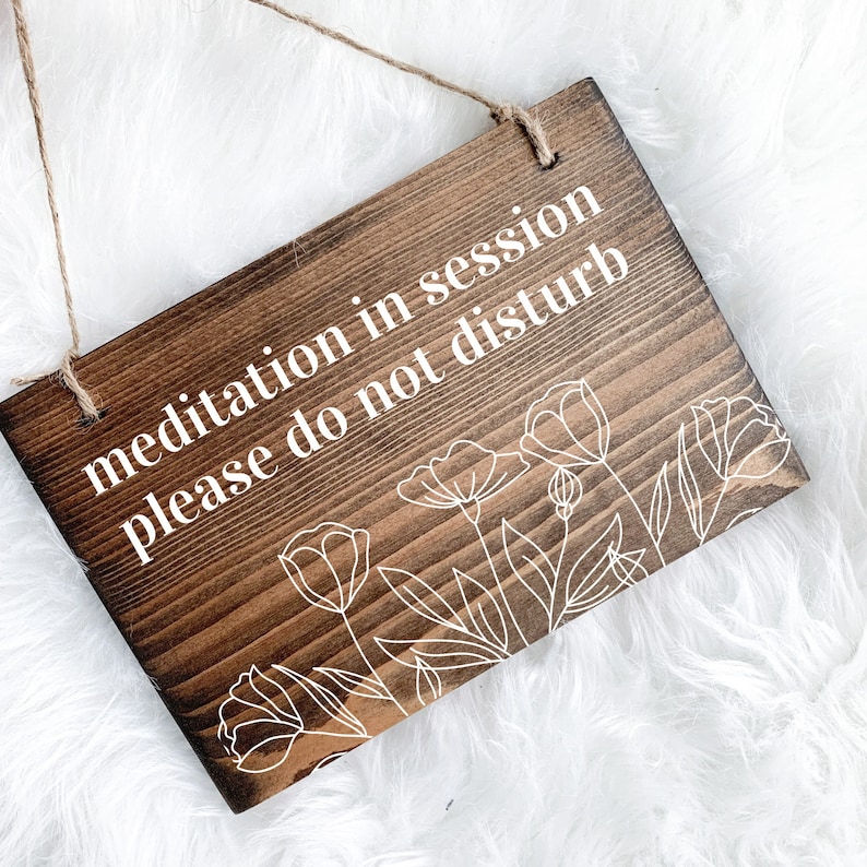 Meditation in Session Sign Meditation Sign Meditation Room | Etsy