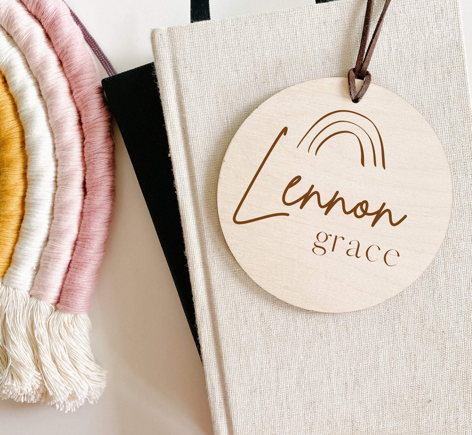 Baby Name Announcement Baby Name Tag Baby Tag - Etsy