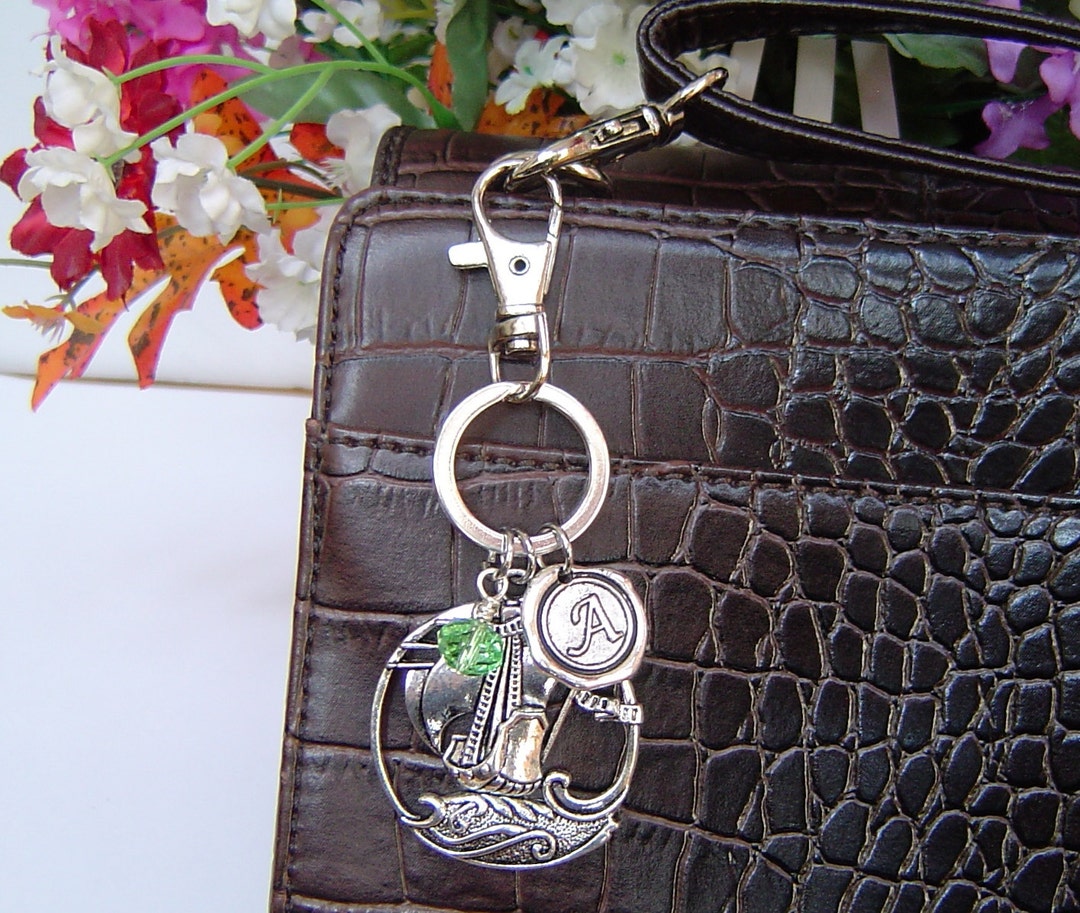 Silver Pirate Ship Pattern Key Chain, Personalized Antique Silver Wax ...