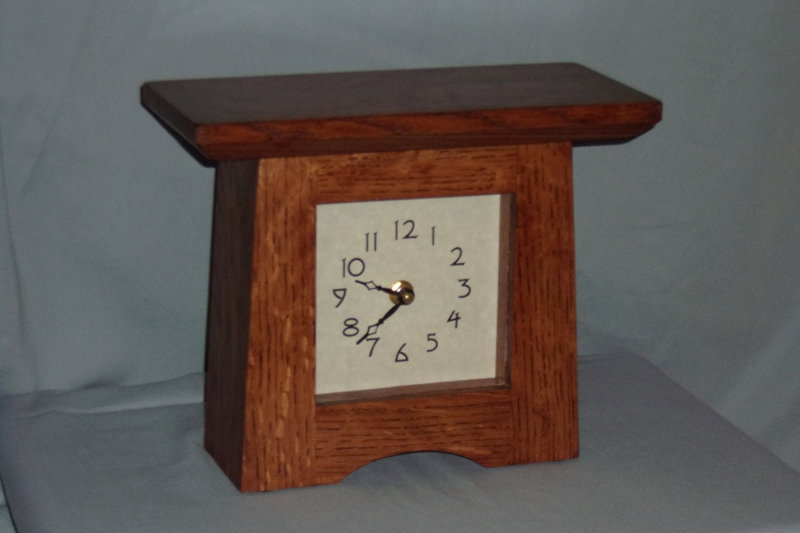 Classic Oak Craftsman Clock-mantel Clock-mission Style - Etsy