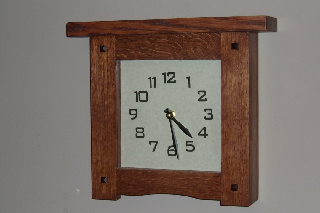 Oak Mission/craftsman Wall Clock-quarter Sawn Oak-large Wall Clock ...