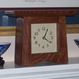 Classic Oak Craftsman Clock-mantel Clock-mission Style Clock-arts and ...