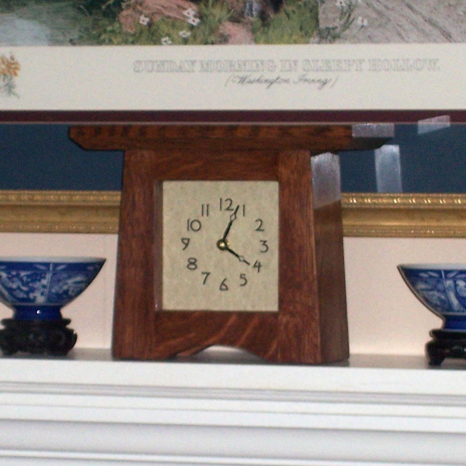 Classic Oak Craftsman Clock-mantel Clock-mission Style Clock-arts and ...