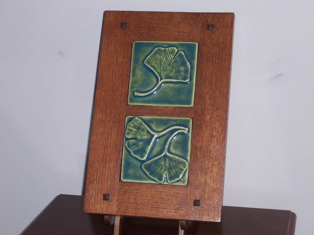 Double Tile in Mission Frame-emu Tile 4 X 4 Ginkgo Leaves-home Sweet ...