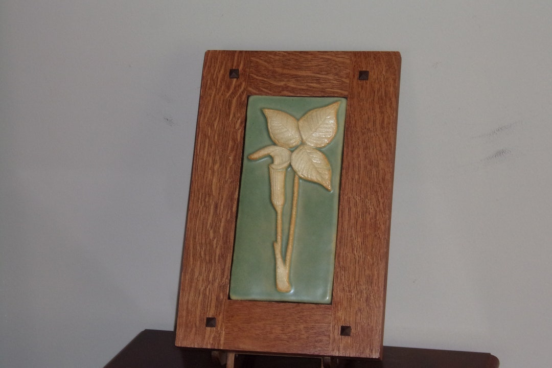 Framed Arts and Crafts Tile-mission Style Frame-jack in the Pulpit Tile ...