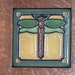 Framed Arts and Crafts Tile-mission Style Frame-dragonfly-home Sweet ...