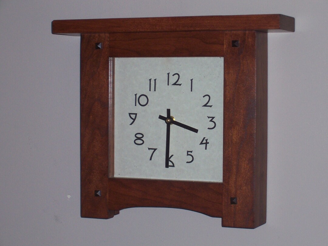 Cherry Mission/craftsman Wall Clock-cherry Wall Clock-wooden - Etsy