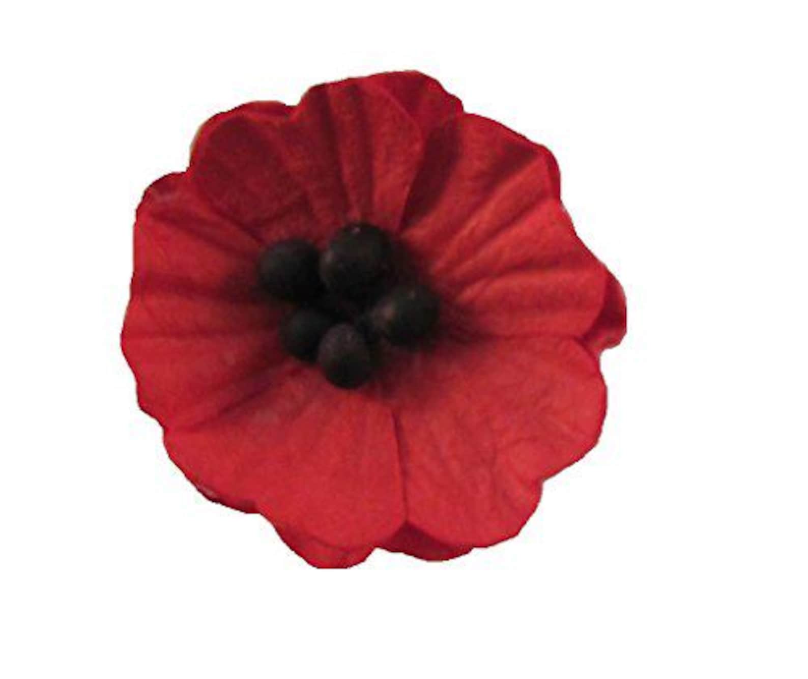 Small Red Poppy Flower Lapel Pin Brooch - Wedding / Formals / Everyday ...