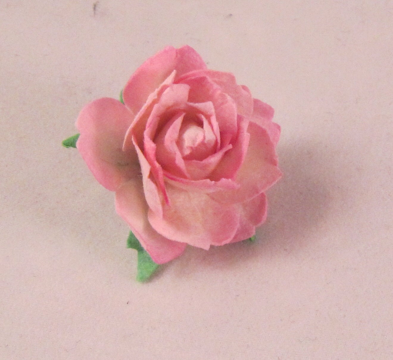 Paper Rose Flower Lapel Pin - Light Pink - Small - Everyday / Weddings ...