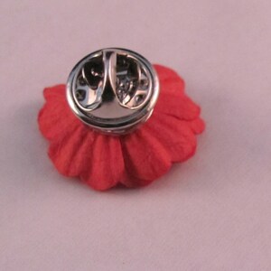 Small Red Poppy Flower Lapel Pin Brooch - Wedding / Formals / Everyday ...